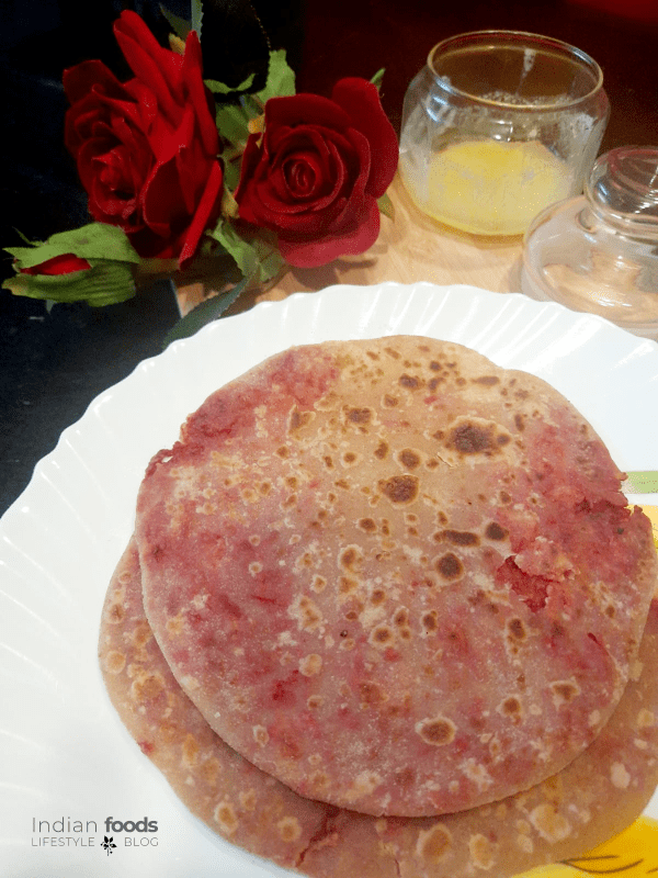 Beetroot Paratha Recipe | Beetroot Roti | Receipe for Toddlers