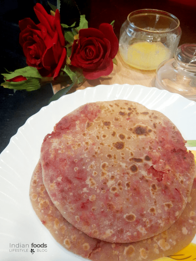 Beetroot Paratha Recipe | Beetroot Roti | Receipe for Toddlers