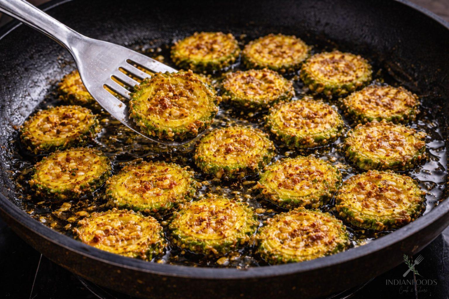 Bitter Gourd Fry Recipe Crispy Indian Style